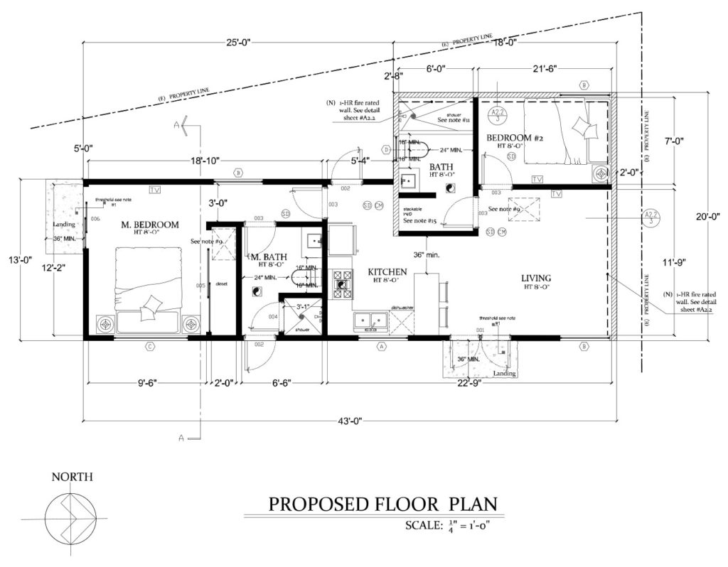 685sqft ADU Floor Plans Two Bedroom and Two Bath ADU Plans