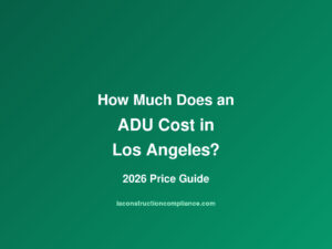 How Much Does an ADU Cost in Los Angeles? 2026 Price Guide | CCS Inc ...