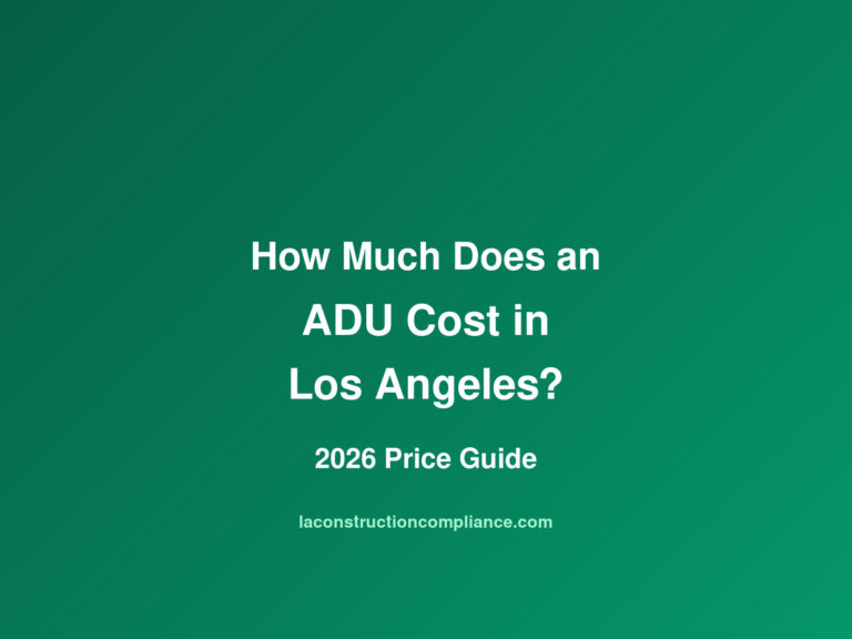 How Much Does an ADU Cost in Los Angeles? 2026 Price Guide | CCS Inc ...
